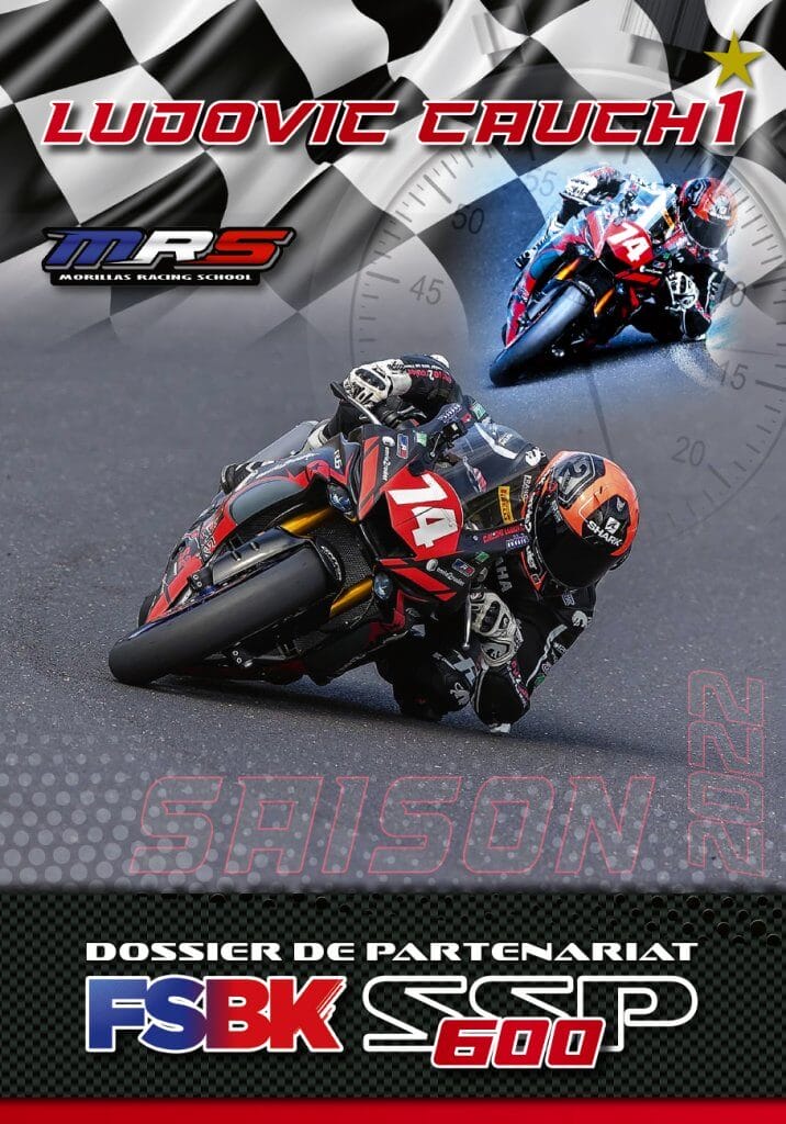 PRESS-BOOK PERSONNALISÉ SPORTIF SPONSORS PILOTE MOTO