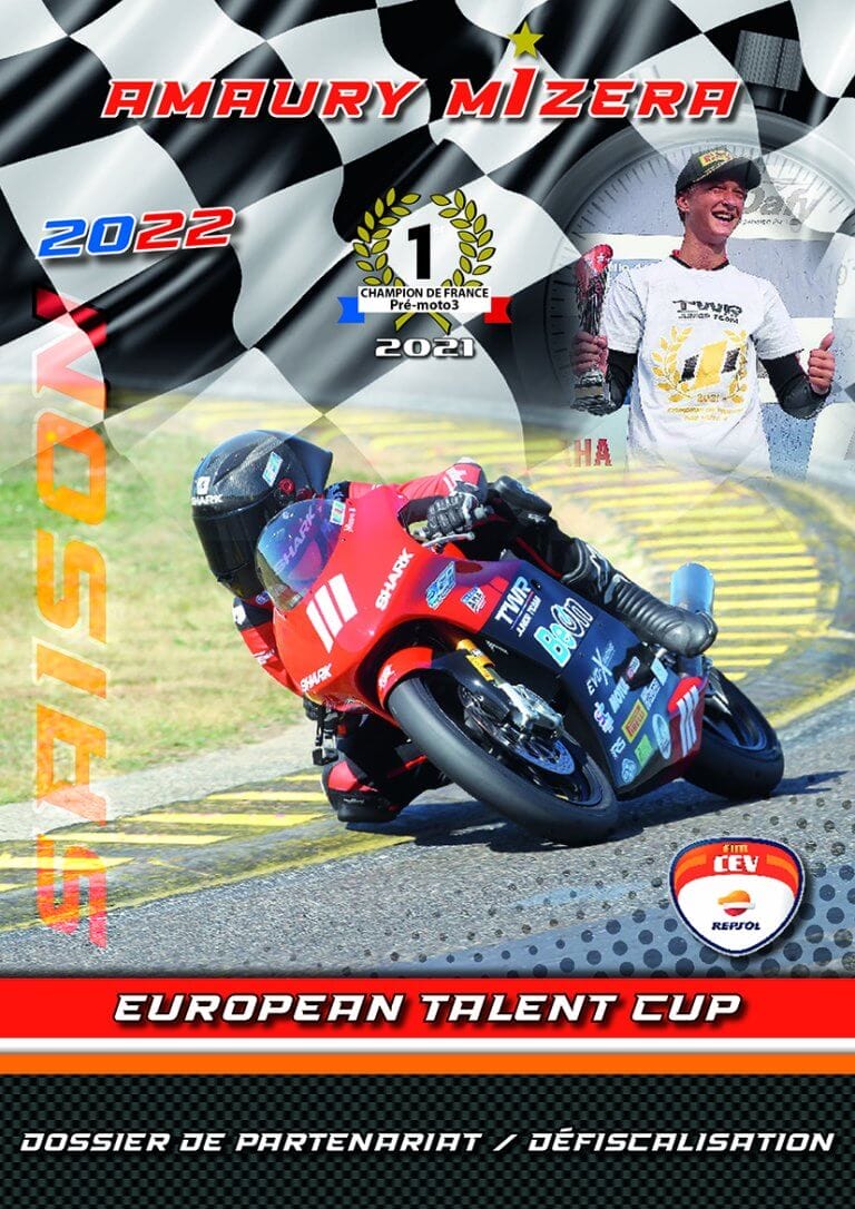 PRESS-BOOK PERSONNALISÉ SPORTIF SPONSORS PILOTE MOTO